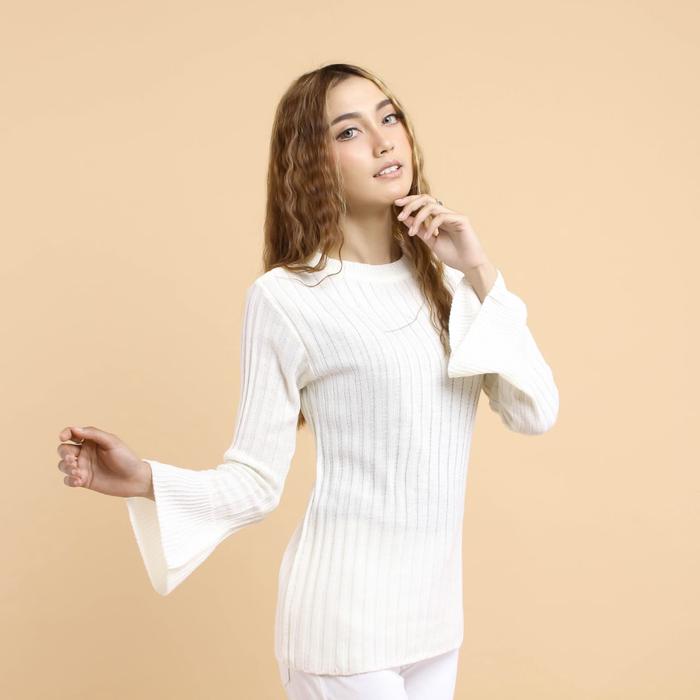 SWEATER RAJUT FASCIA PUTIH WANITA - Putih,One Size - ACI Outdoor