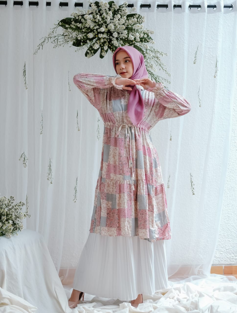 Tunik Muslimah / Daster Home Dress Wanita / Dress Etnic LOV DUSTY ...