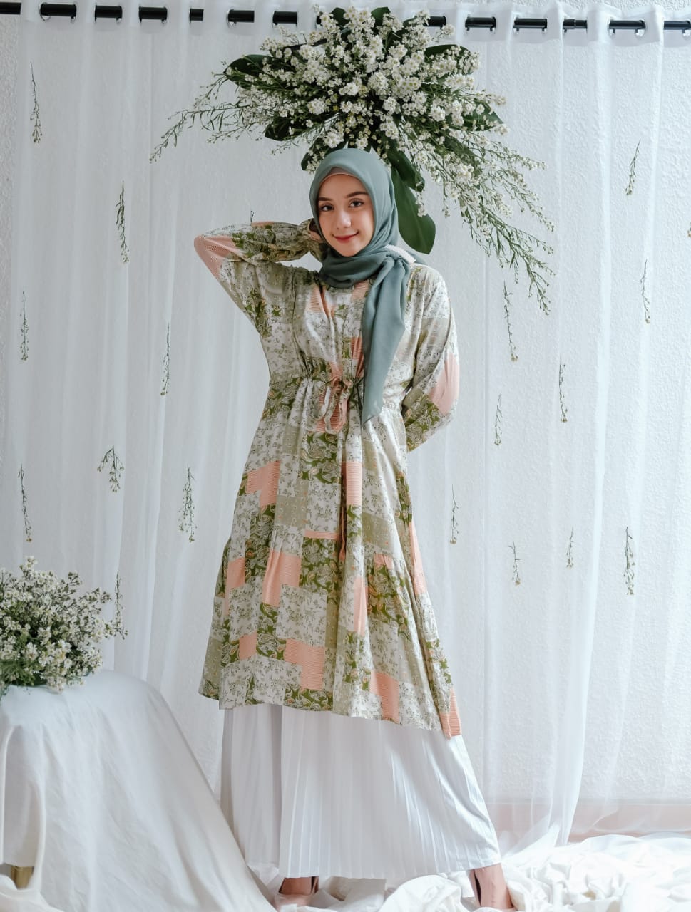 Tunik Muslimah / Daster Home Dress Wanita / Dress Etnic LOV HIJAU ...