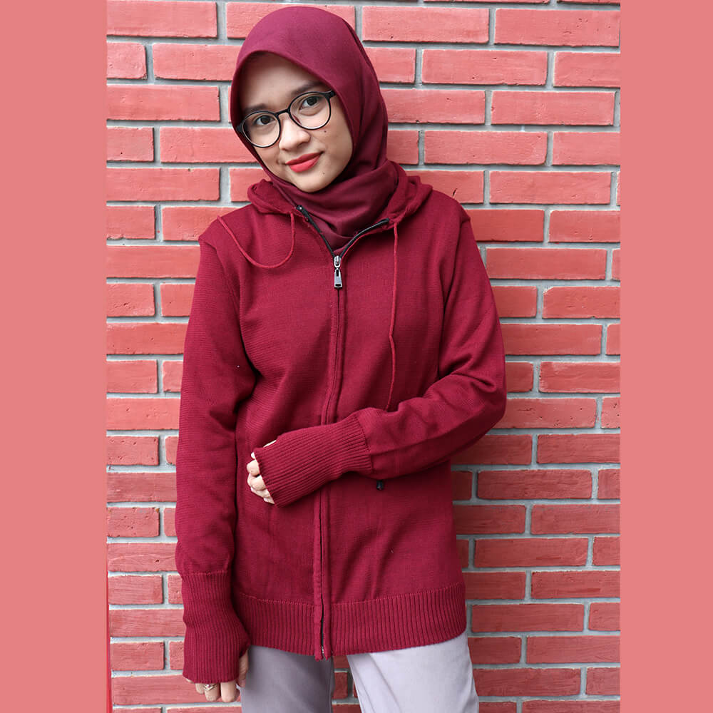 Sweater Wanita Pria / Jaket Rajut Knit Tebal / Kualitas Distro Maroon ...