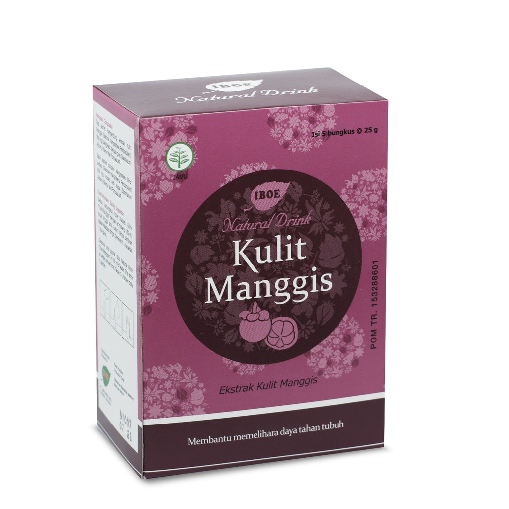 Jamu IBOE 1 Box IBOE Natural Drink Kulit Manggis 5 sachet - Jamu Iboe