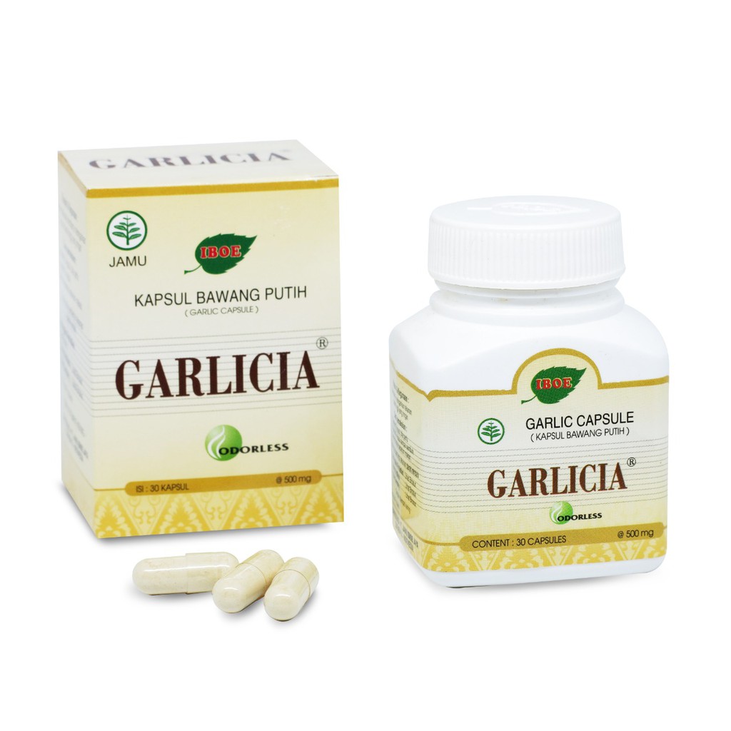 Jamu IBOE 1 botol Garlicia Herbal Supplement 30 kapsul - Jamu Iboe