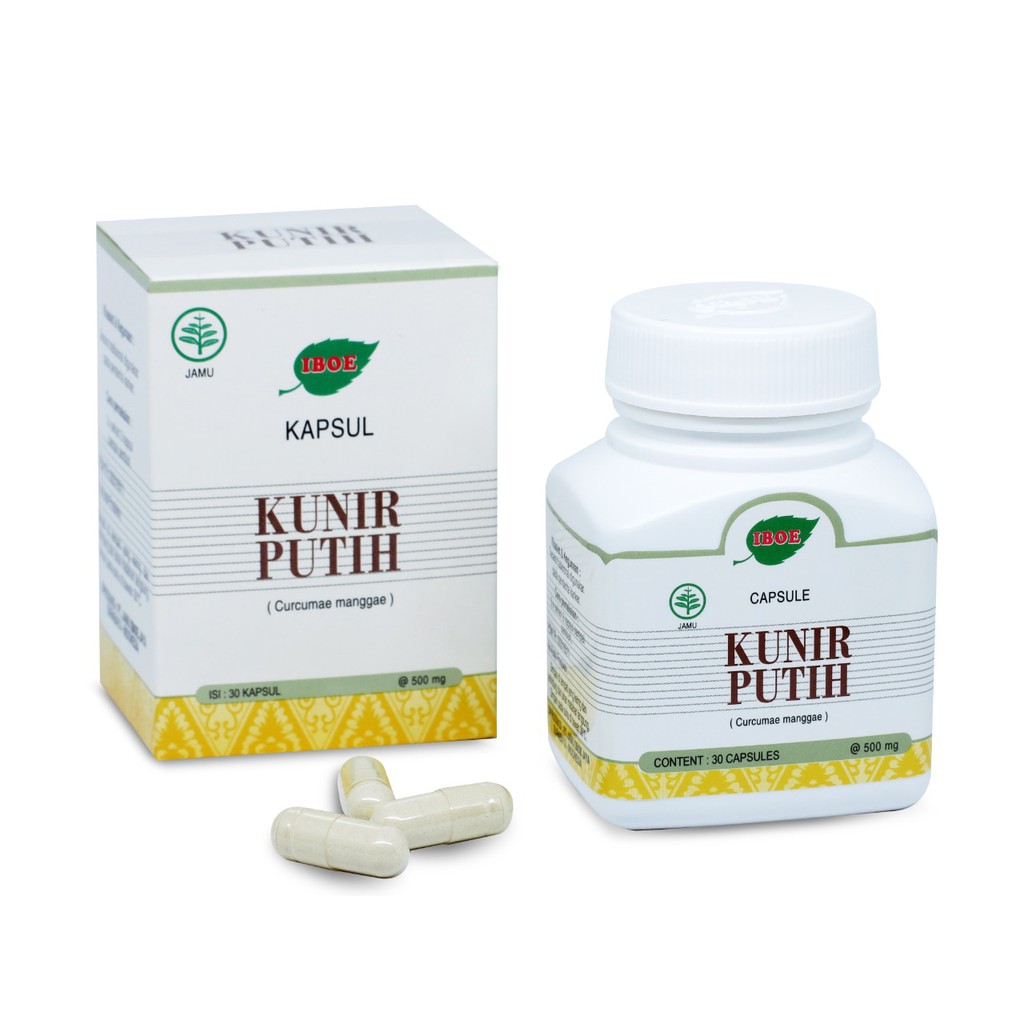 Jamu IBOE 1 botol Kunir Putih Herbal Supplement 30 kapsul - Jamu Iboe