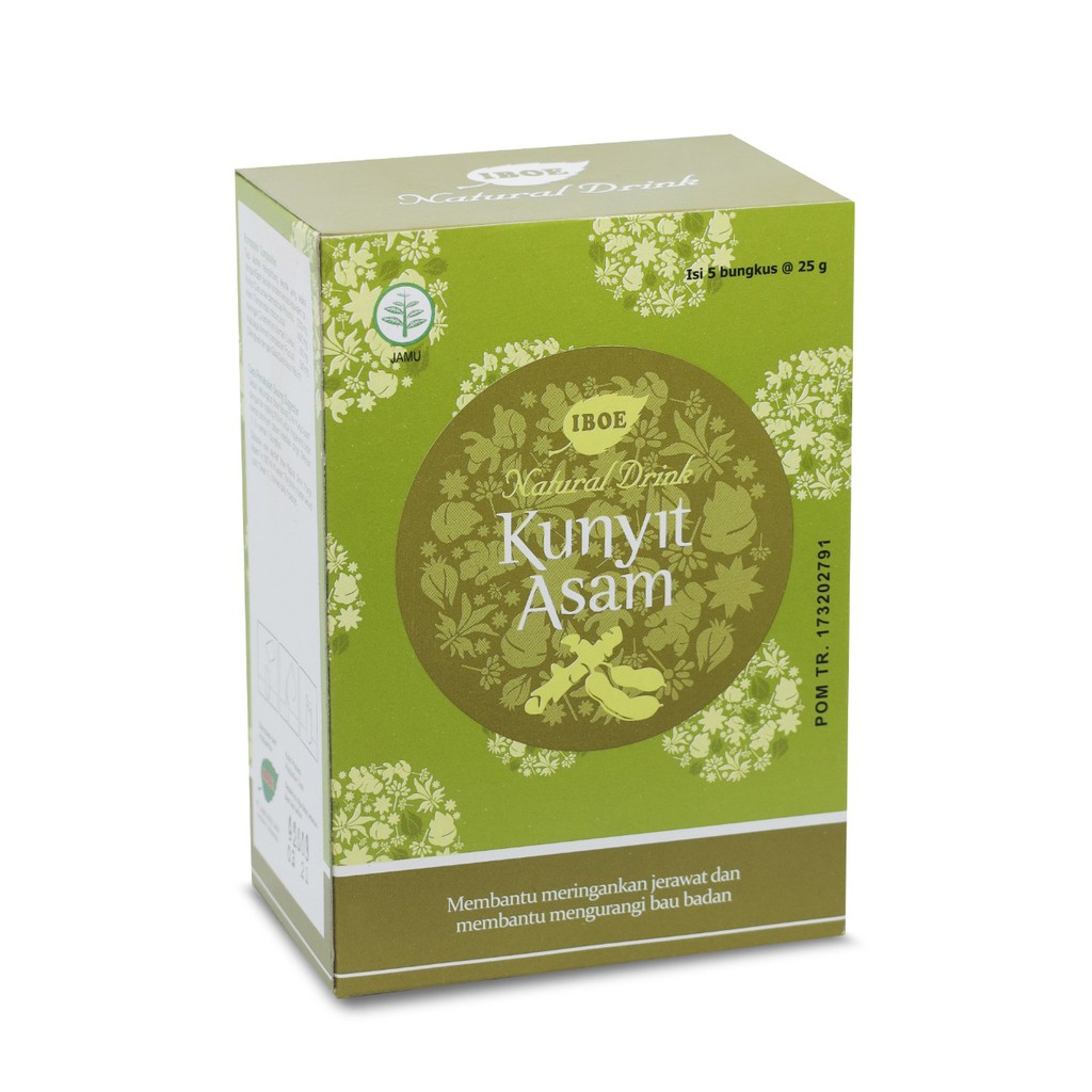 Jamu IBOE 1 Box IBOE Natural Drink Kunyit Asam 5 sachet - Jamu Iboe