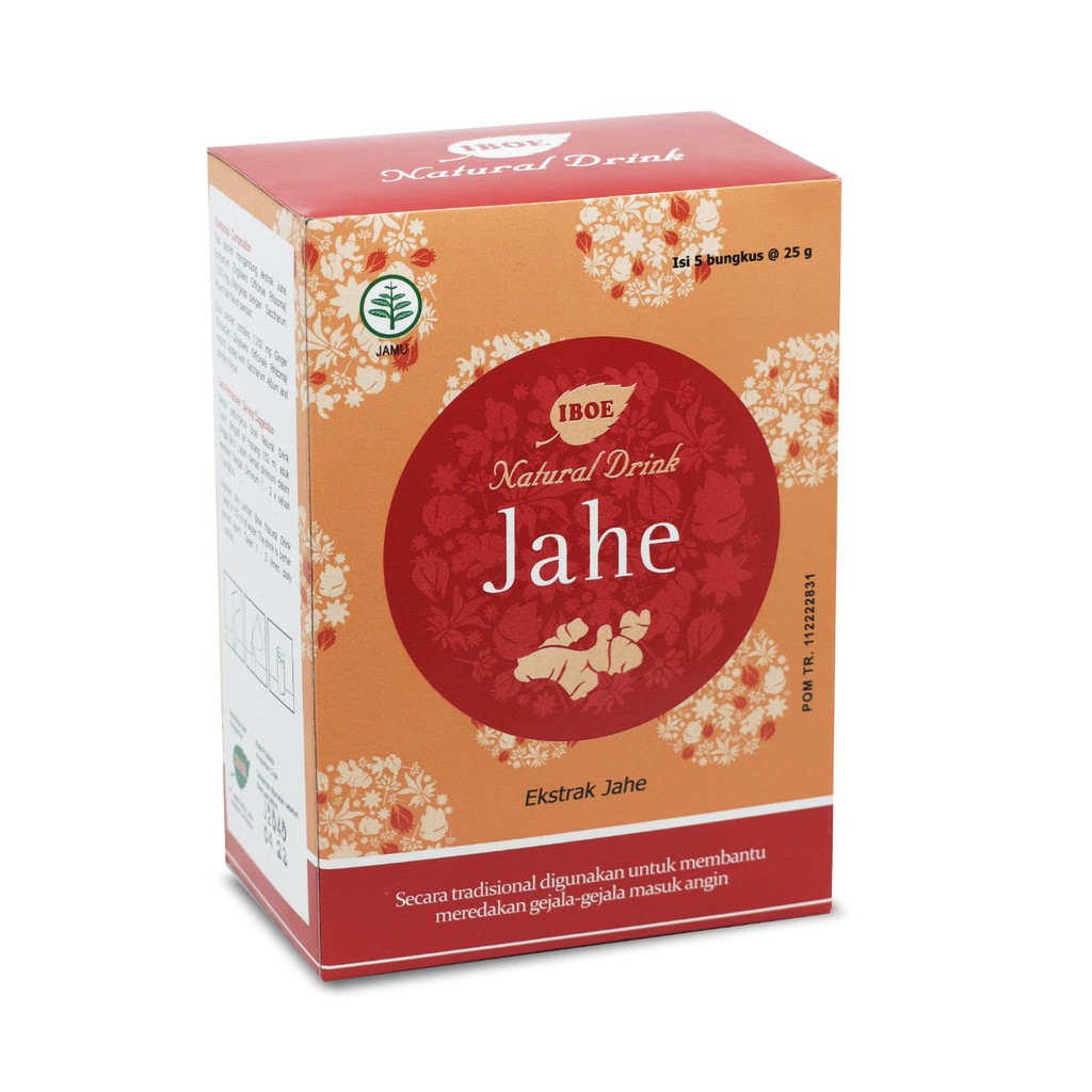 Jamu IBOE 1 Box IBOE Natural Drink Jahe 5 sachet - Jamu Iboe