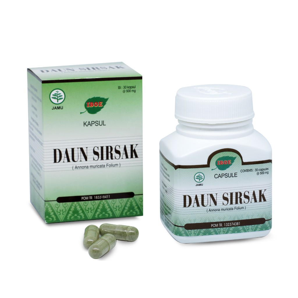 Jamu IBOE 1 botol Daun Sirsak Herbal Supplement 30 kapsul - Jamu Iboe