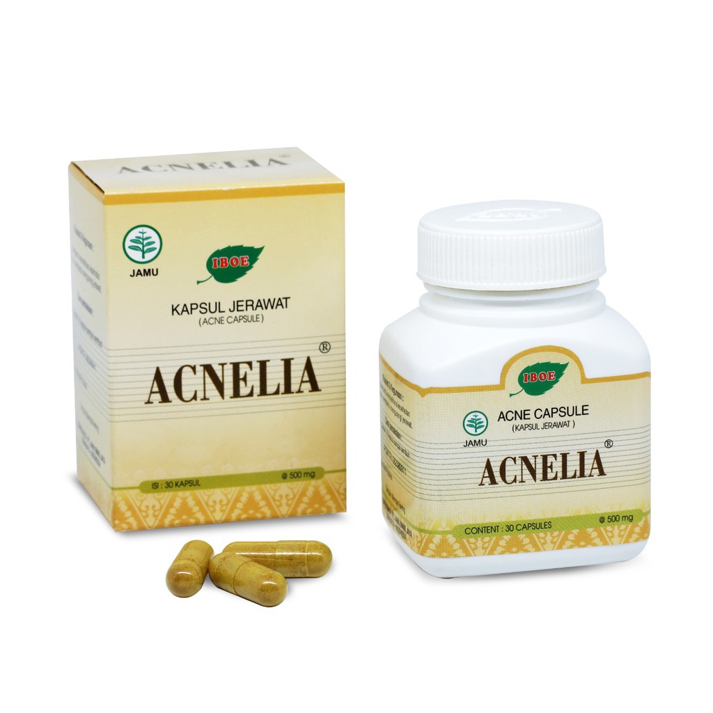 Jamu IBOE 1 botol Acnelia Herbal Supplement 30 kapsul - Jamu Iboe