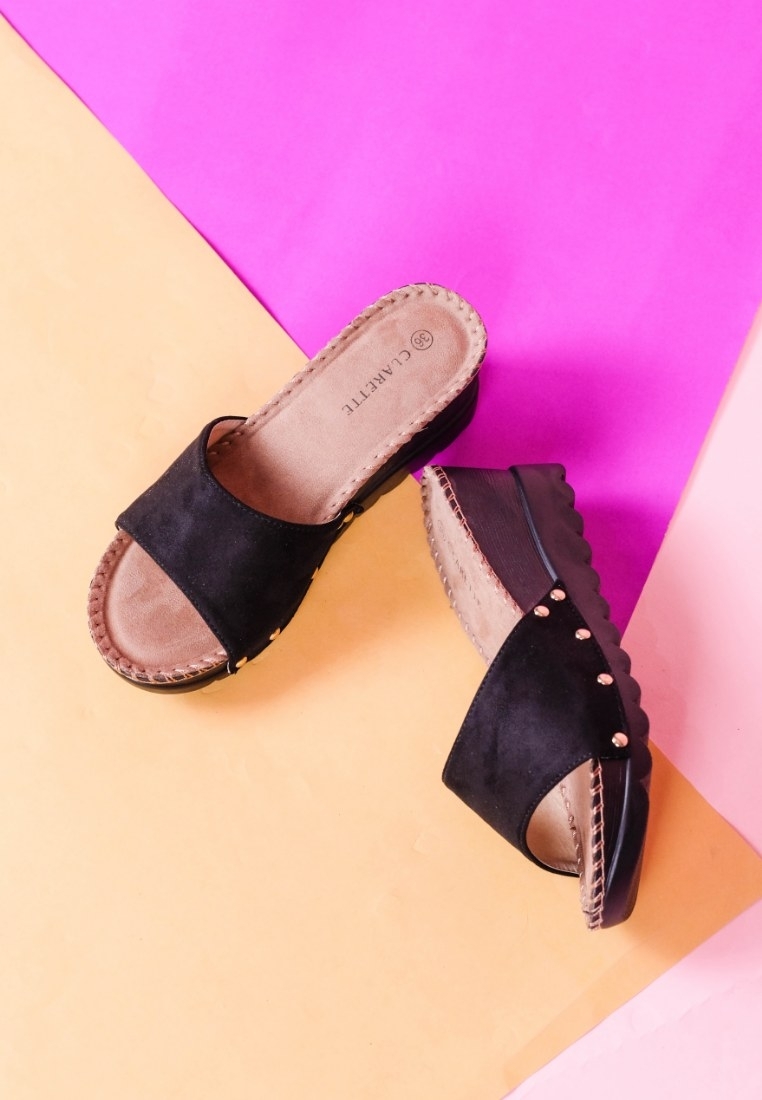 Clarette Wedges Blysse - Black,36 - Shoesmart