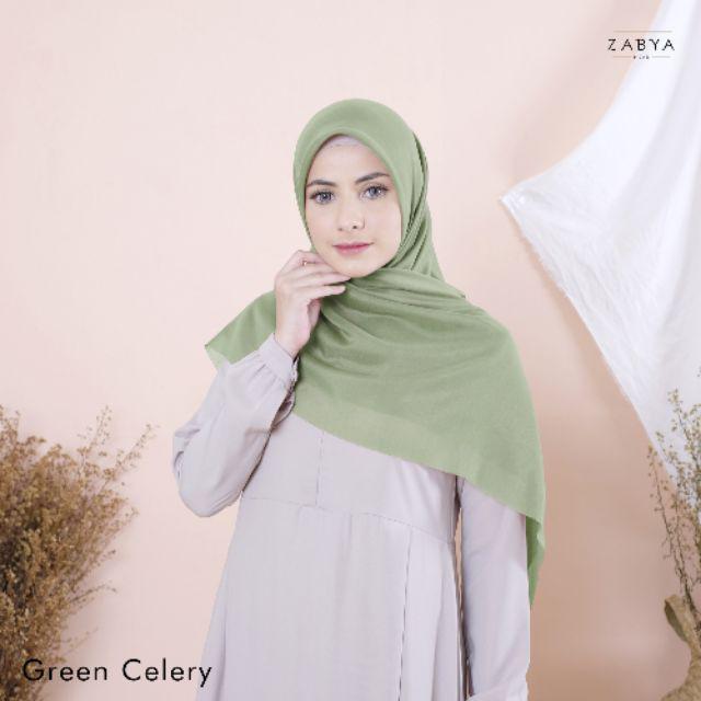Hijab Segi Empat ZABYA Khaira Ultrafine Premium - Green Celery - ZABYA ...