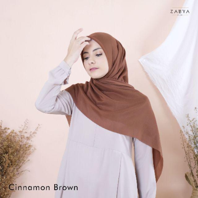 Hijab Segi Empat ZABYA Khaira Ultrafine Premium - Cinamon Brown - ZABYA ...