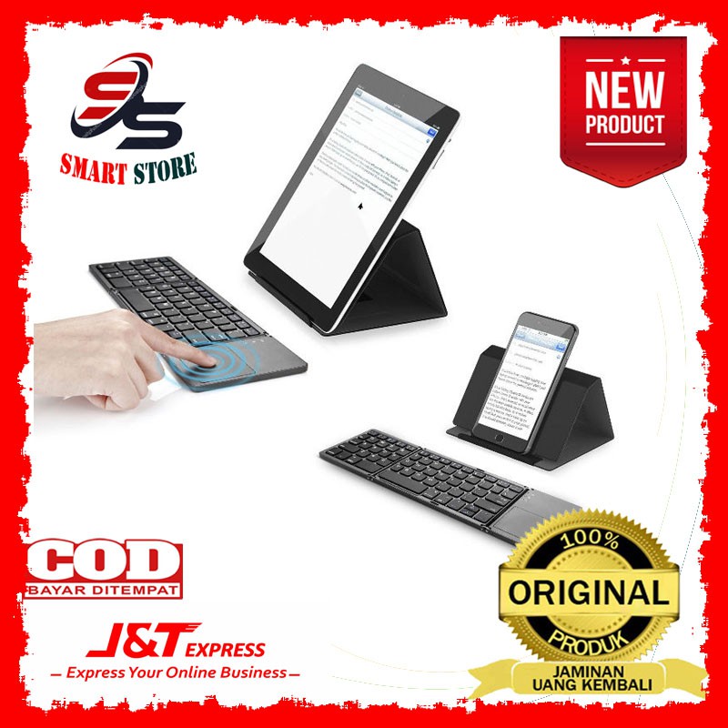Keyboard Bluetooth Nirkabel portable praktis kecil dan ringan mudah ...