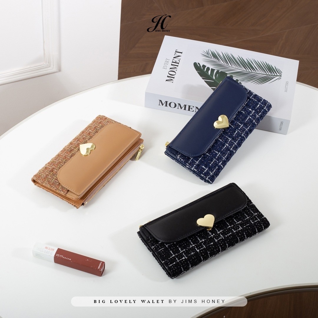 BIG LOVELY WALLET JH 523 - BLACK - Jims Honey